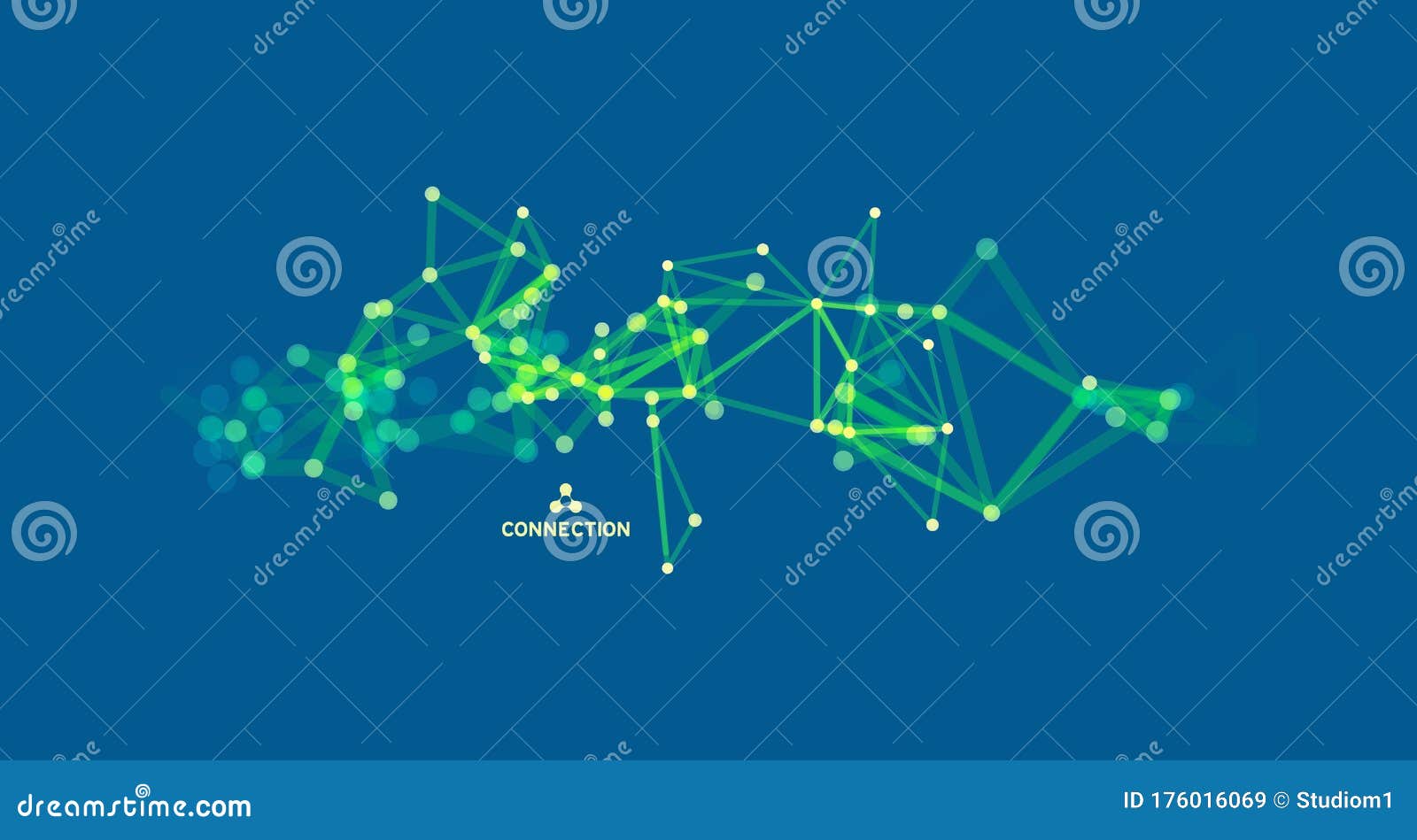 3d Connection Structure. Futuristic Technology Style Stock Vector ...