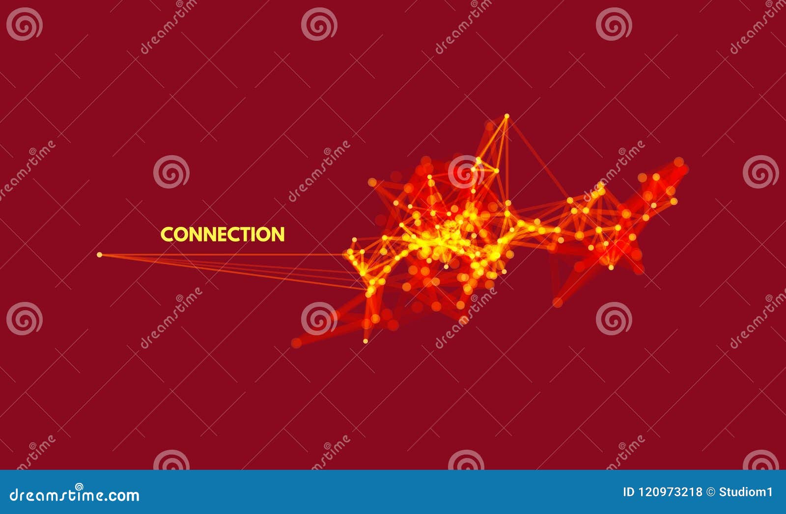 3d Connection Structure. Futuristic Technology Style. Vector ...