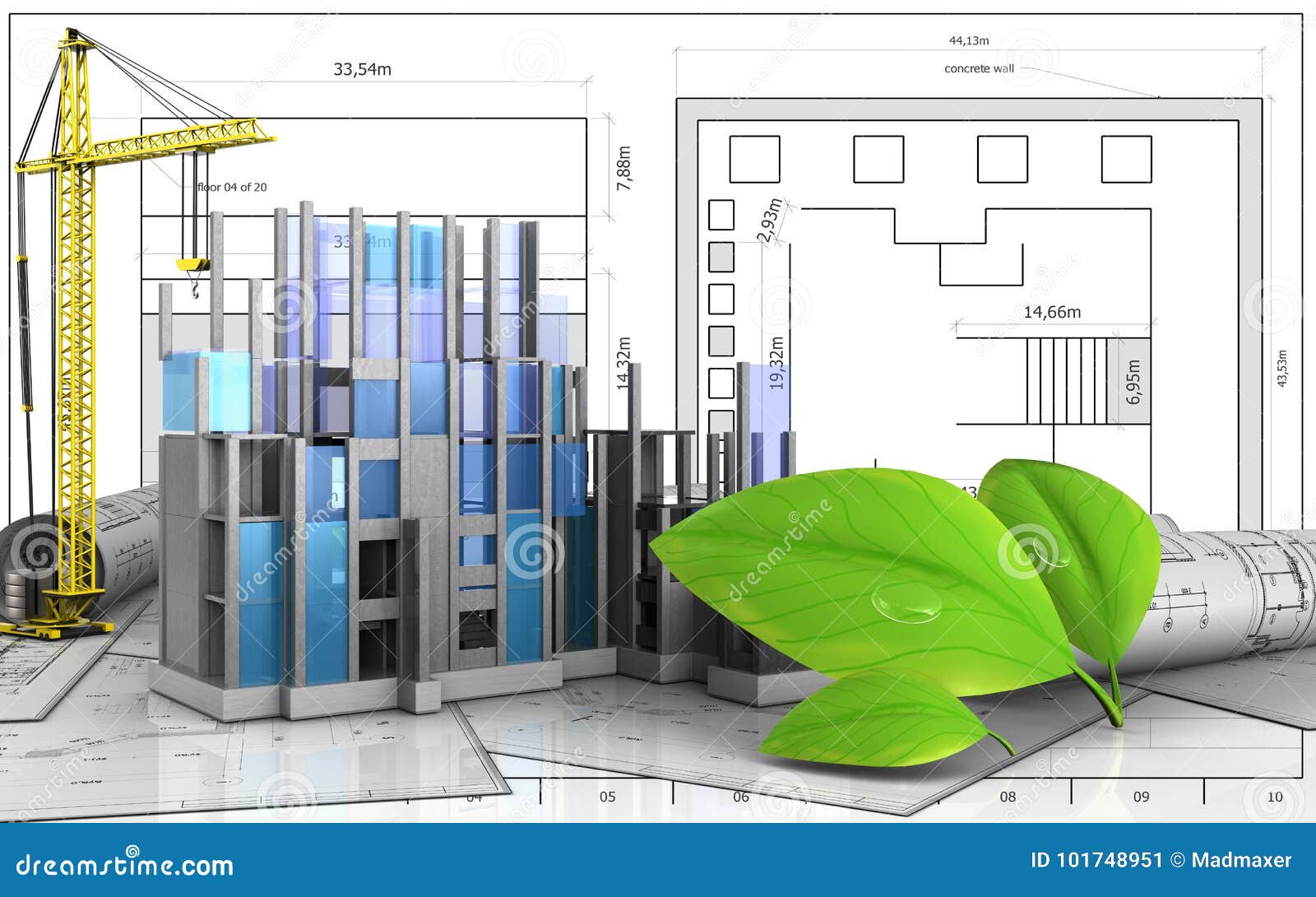 3d of Construction Progress Stock Illustration - Illustration of ...