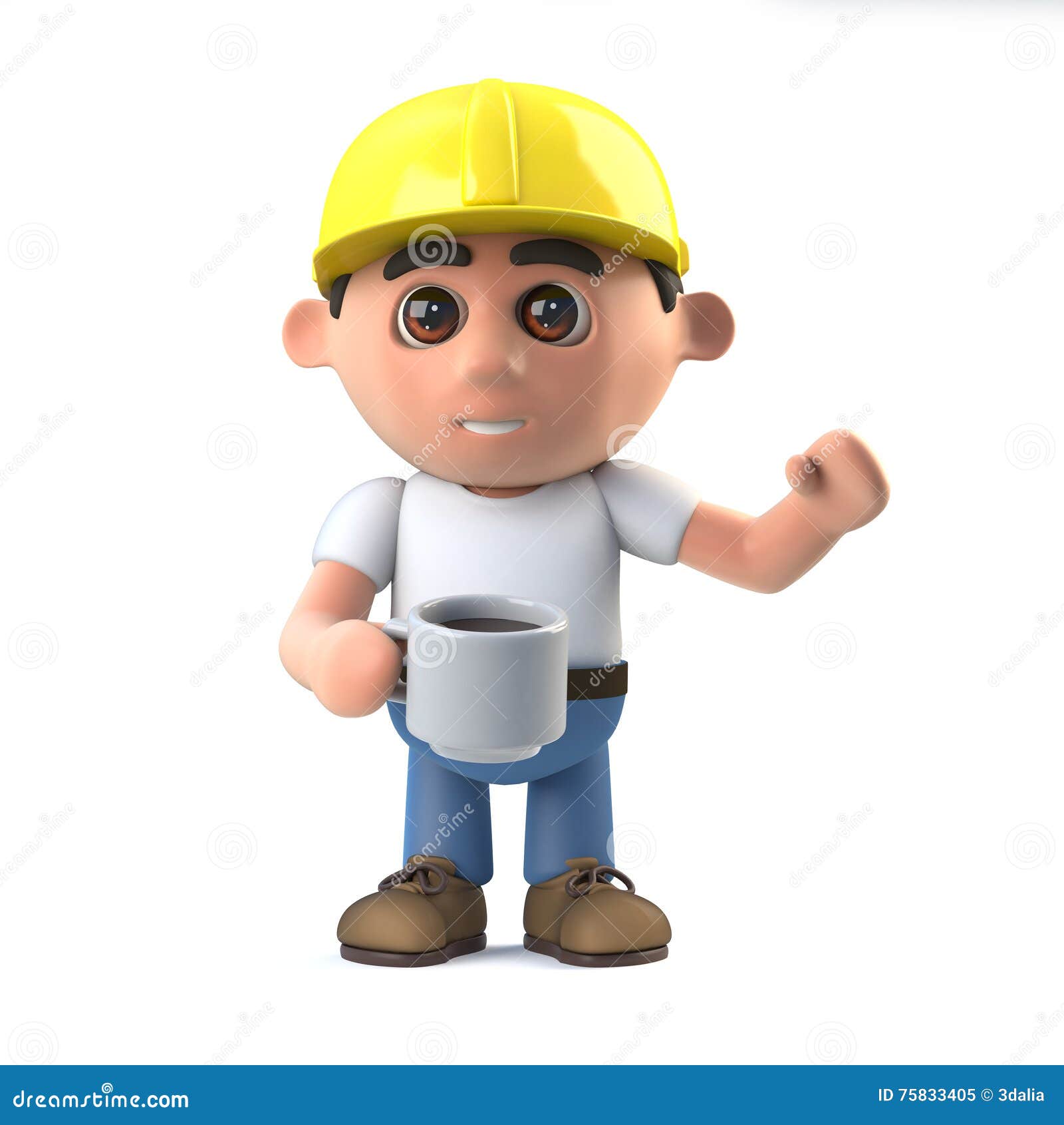 Man Builder Takes Measurements With A Tape Measure Vector Illustration ...