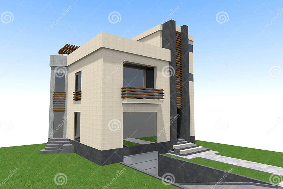 3D constructivo moderno stock de ilustración. Ilustración de modelo - 67291832
