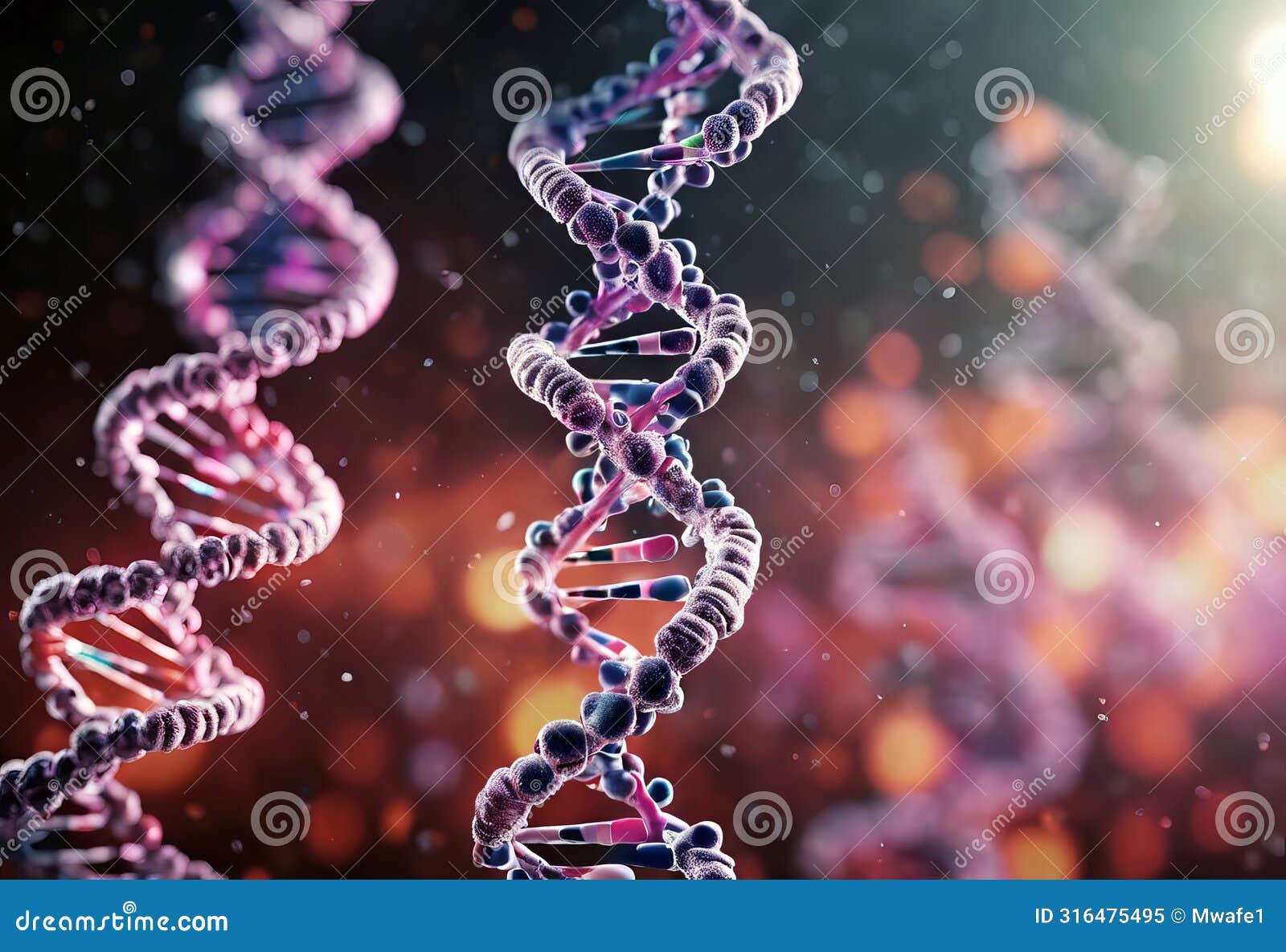 3d Contains DNA Molecule that Organisms Illustration Genetic Code Cell ...