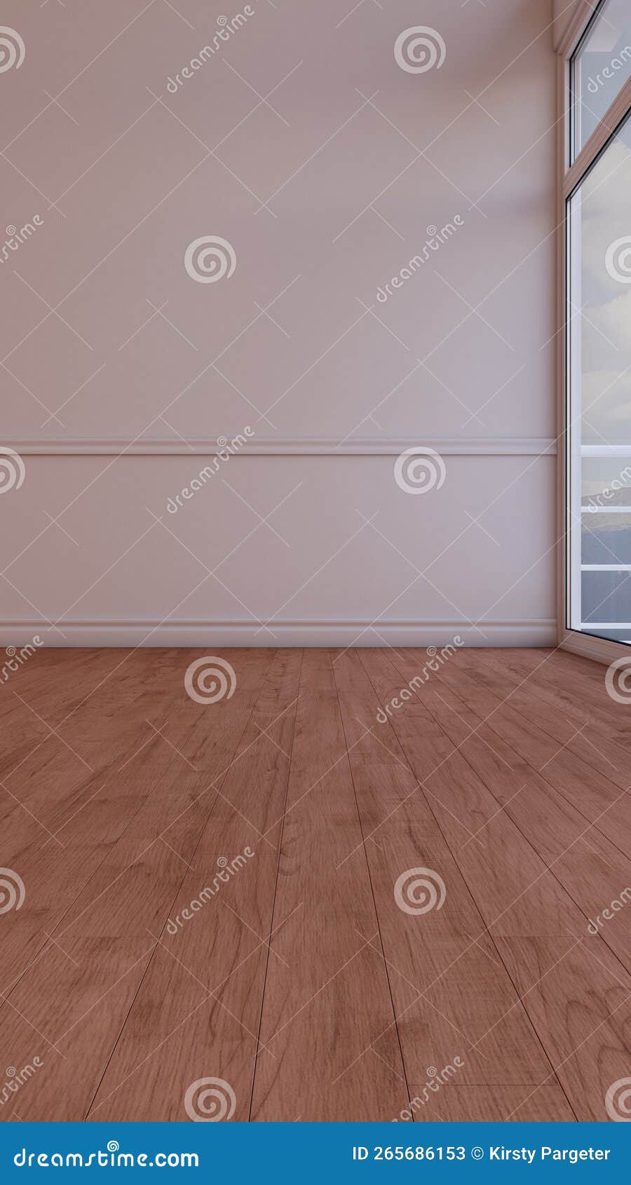 3D Contemporary Empty Room stock illustration. Illustration of render ...