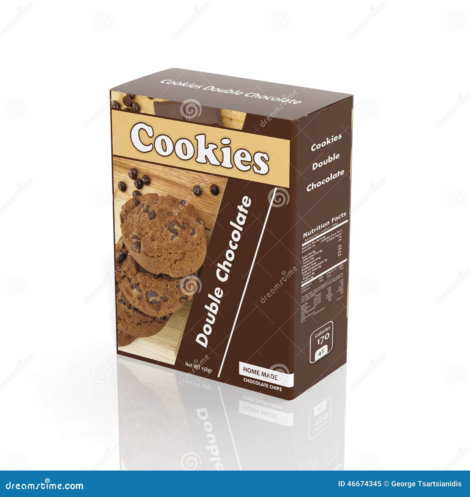 3D Cookies paper stock illustration. Illustration of graphic - 46674345