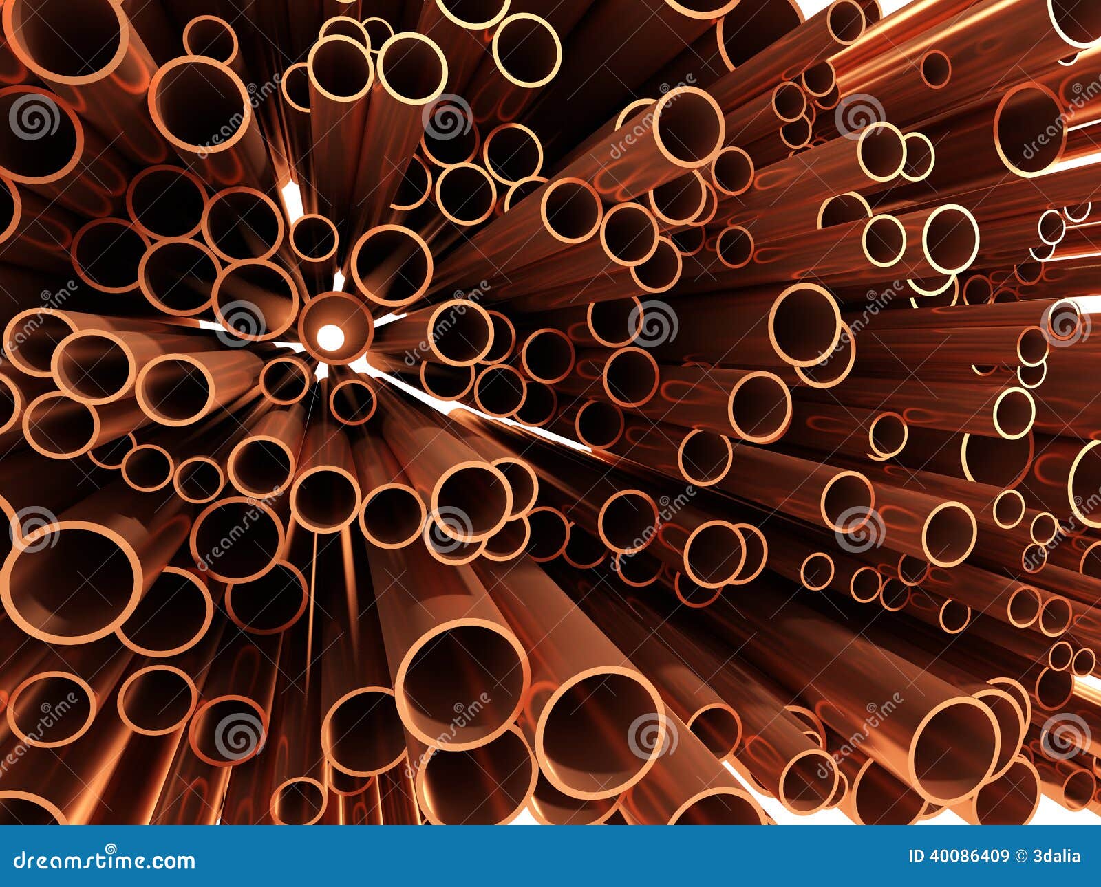 3d Copper pipe ends stock illustration. Illustration of hardware - 40086409