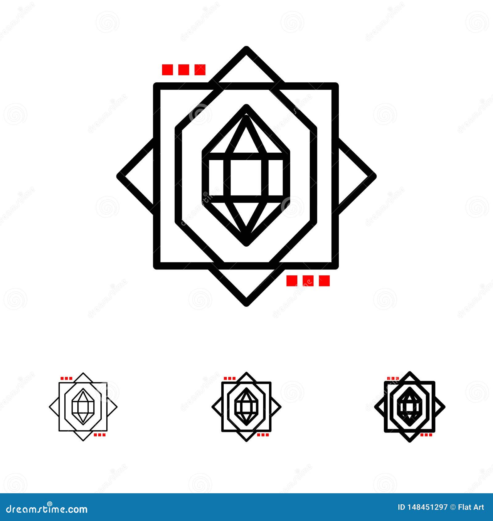 3d, Core, Forming, Design Bold and Thin Black Line Icon Set Stock ...