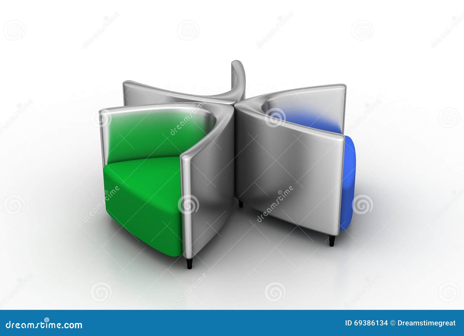 3d corner seat stock illustration. Illustration of isolated - 69386134