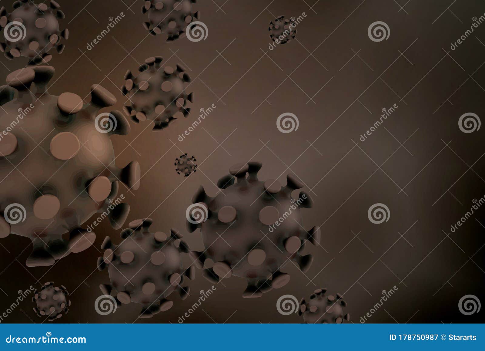 3d Coronavirus Infection Spread Background with Text Space Stock Vector ...