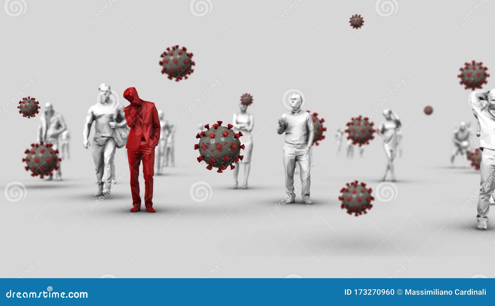 Coronavirus People Man Infected Stock Illustration - Illustration of ...