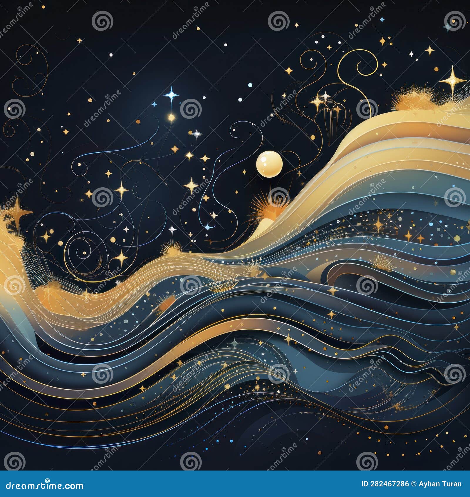 3d Cosmic Background with Flowing Starry Sky, Subtle Color Gradient ...