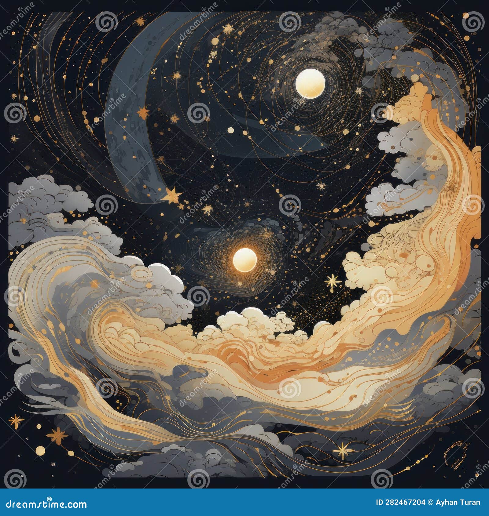 3d Cosmic Background with Flowing Starry Sky, Subtle Color Gradient ...