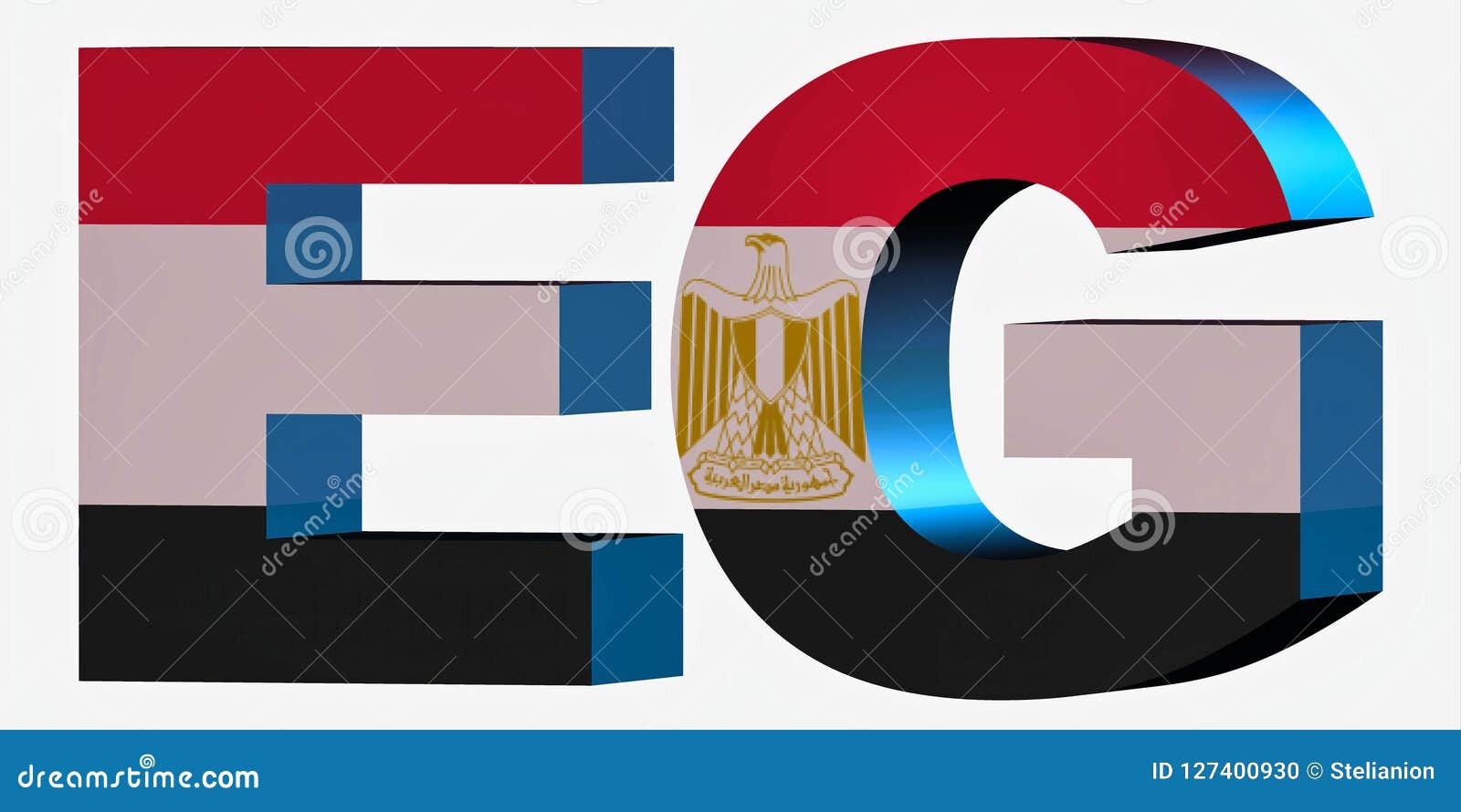 3d Country Short Code Letters - Egypt Stock Illustration - Illustration ...