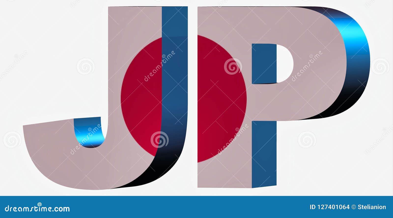3d Country Short Code Letters - Japan Stock Illustration - Illustration ...