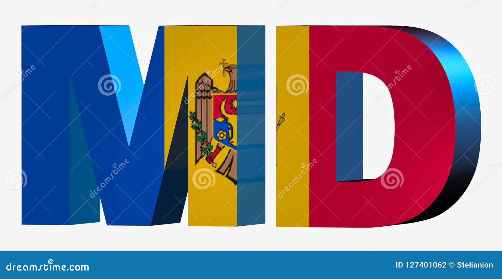 3d Country Short Code Letters - Moldova Stock Illustration ...