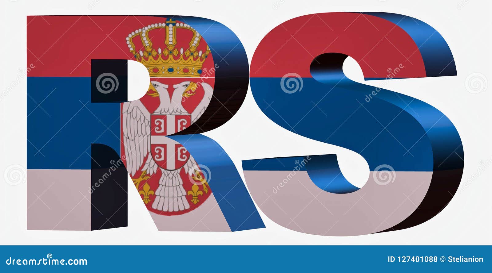 3d Country Short Code Letters - Serbia Stock Illustration ...