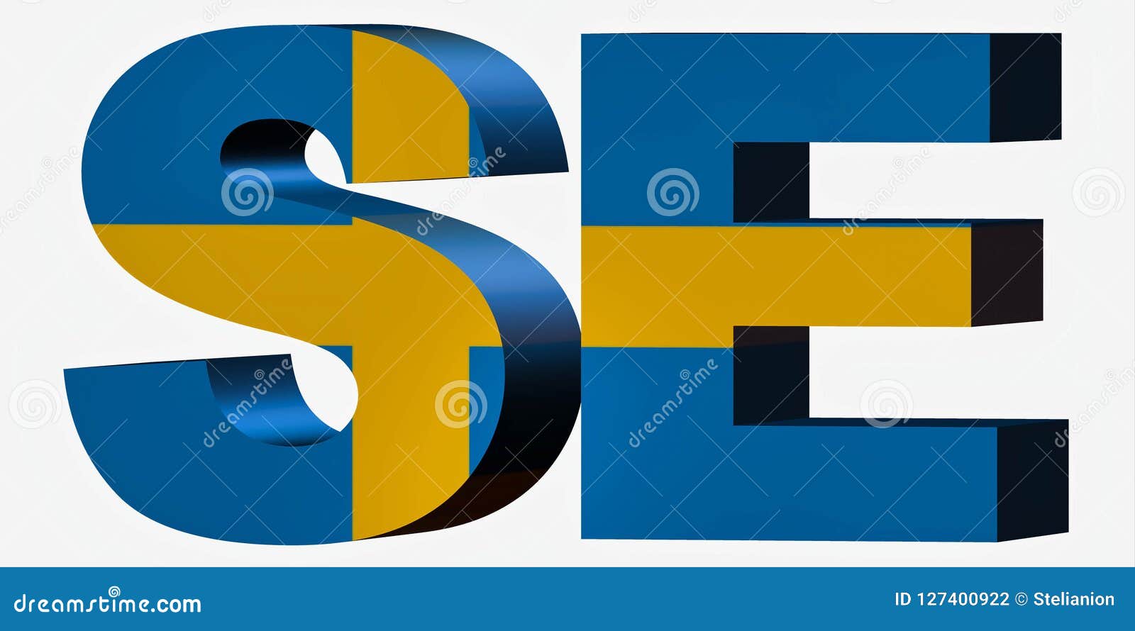 3d Country Short Code Letters - Sweden Stock Illustration ...