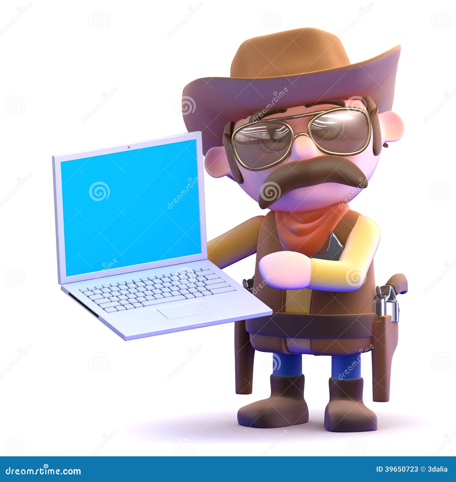 3d Cowboy online stock vector. Illustration of west, cartoon - 39650723