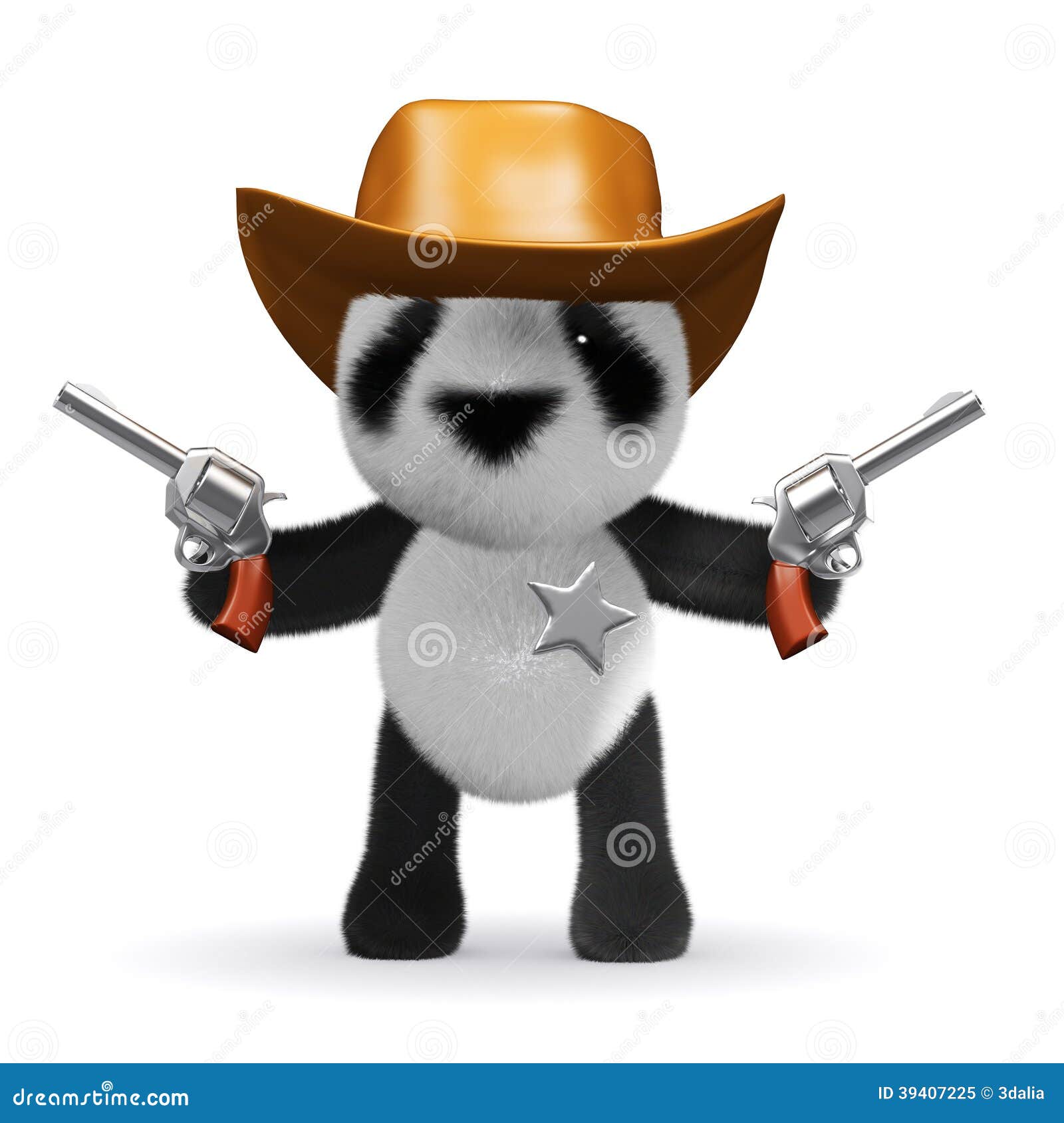Panda Cowboy Cute Creative Kawaii Cartoon Mascot Logo Royalty-Free ...