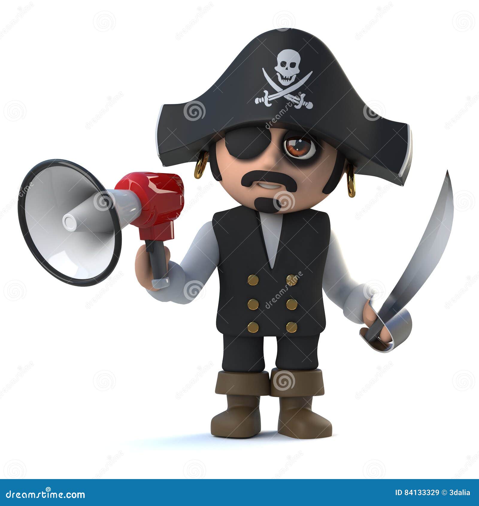 Crazy Pirate Ship With The Cartoon Shape Vector Illustration ...