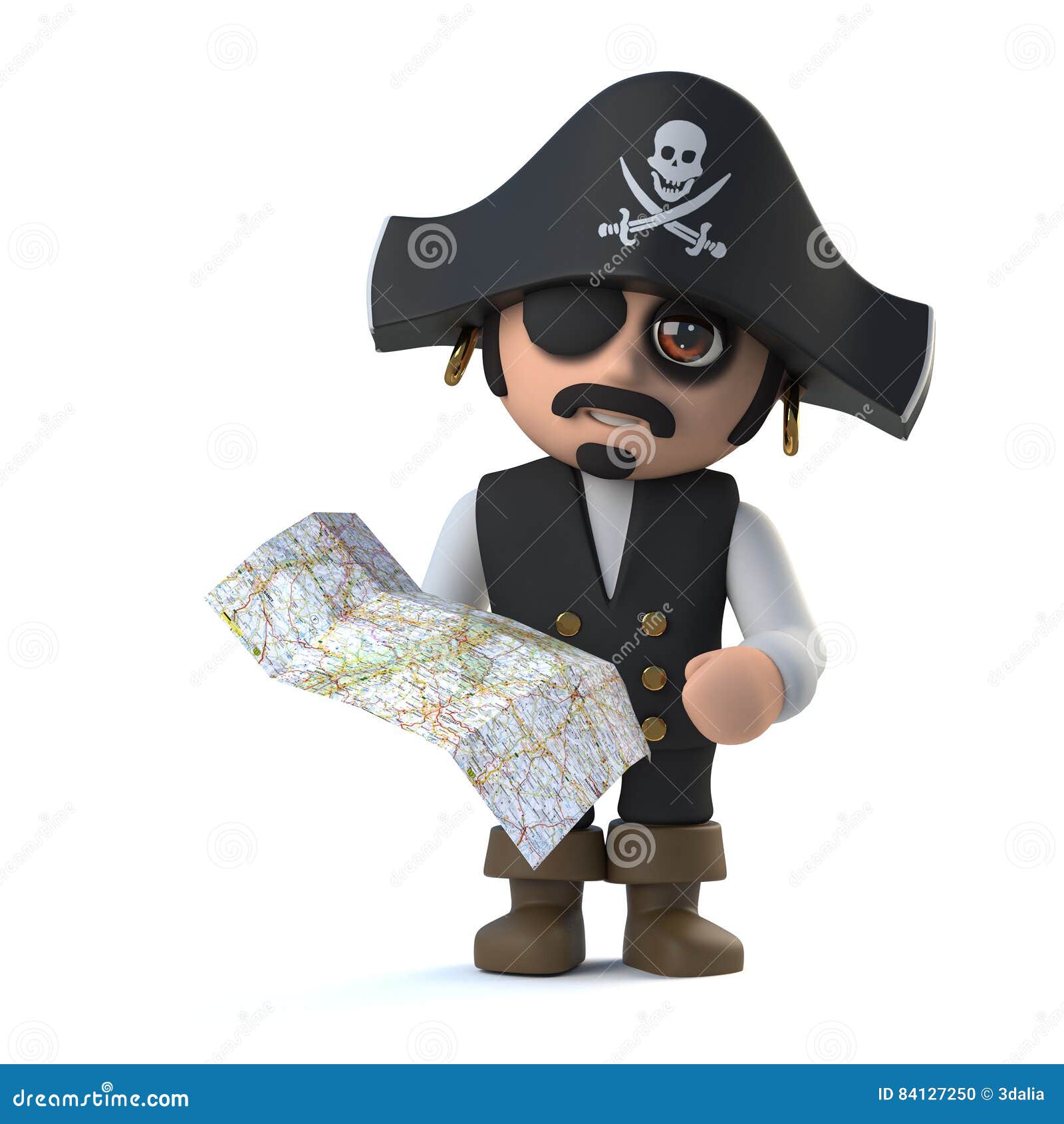 Crazy Pirate Ship With The Cartoon Shape Vector Illustration ...