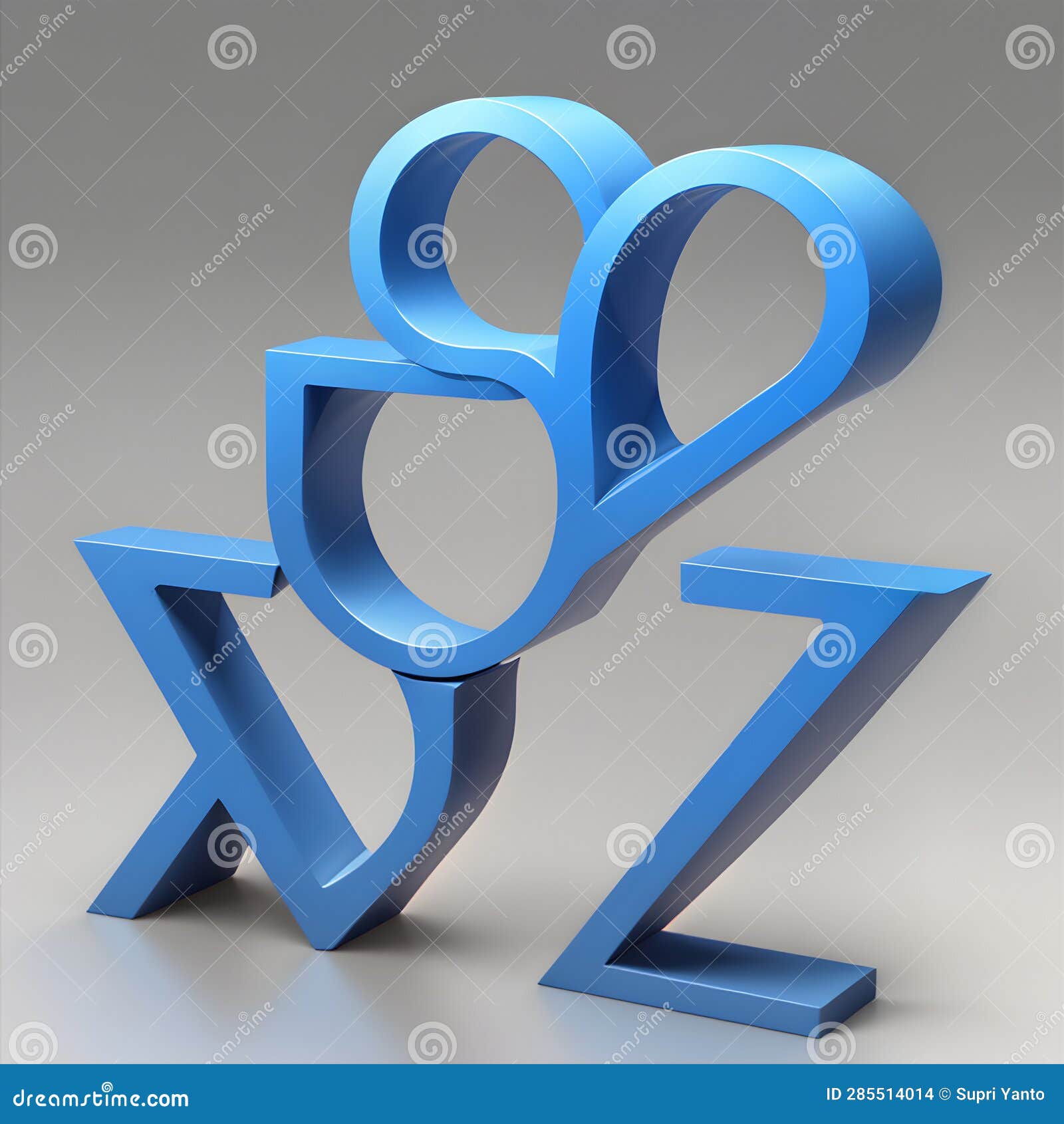 3D Creative Shape Symbol Blue Color for Logo Stock Illustration ...