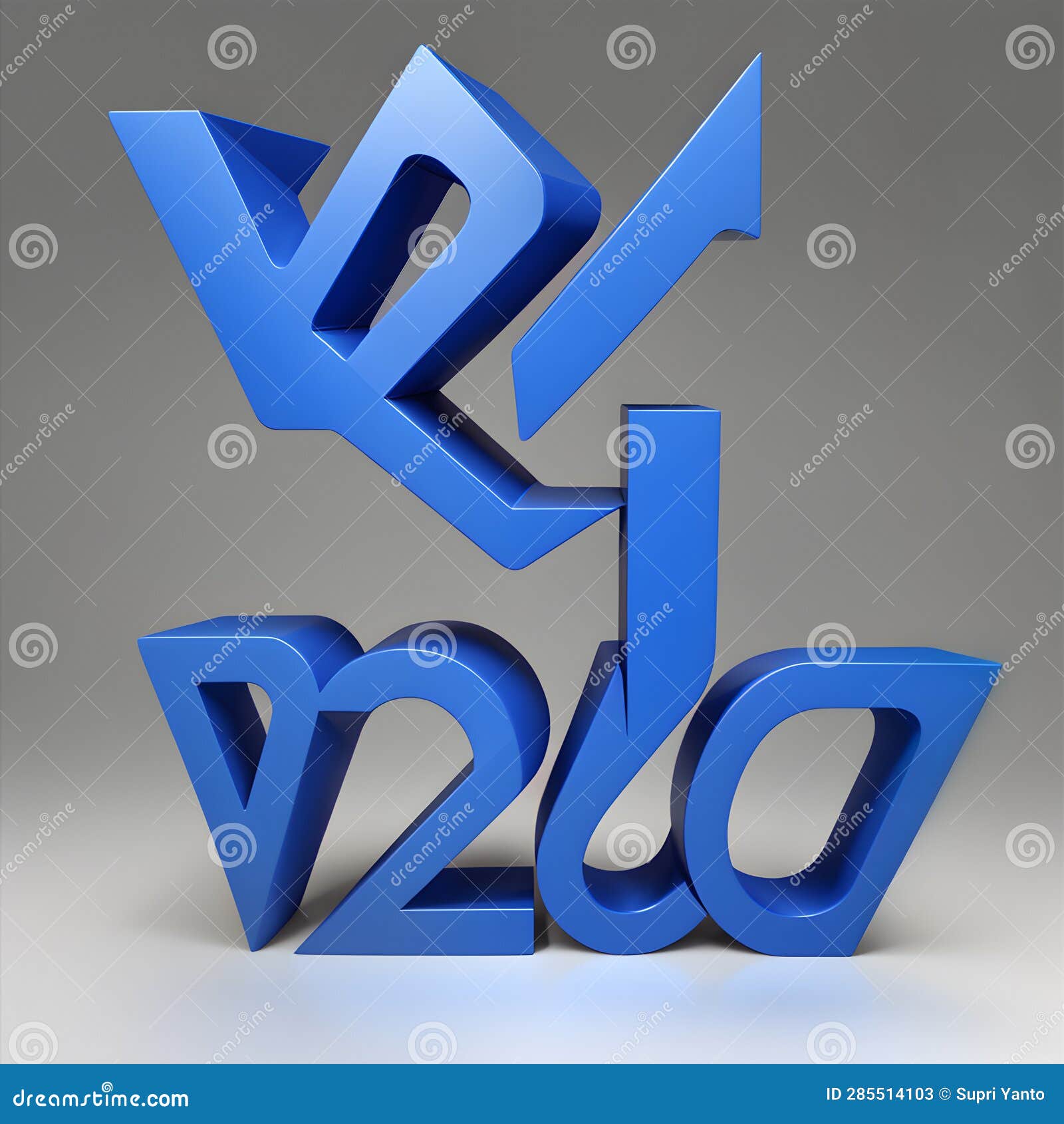 3D Creative Shape Symbol Blue Color for Logo Stock Illustration ...