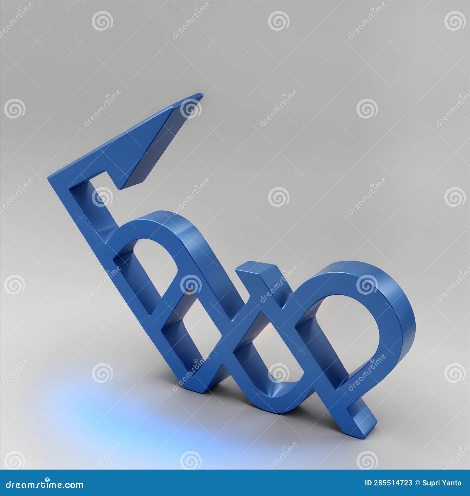 3D Creative Shape Symbol Blue Color for Logo Stock Illustration ...