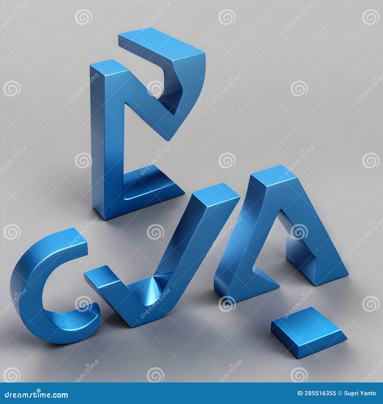 3D Creative Shape Symbol Blue Color for Logo Stock Illustration ...