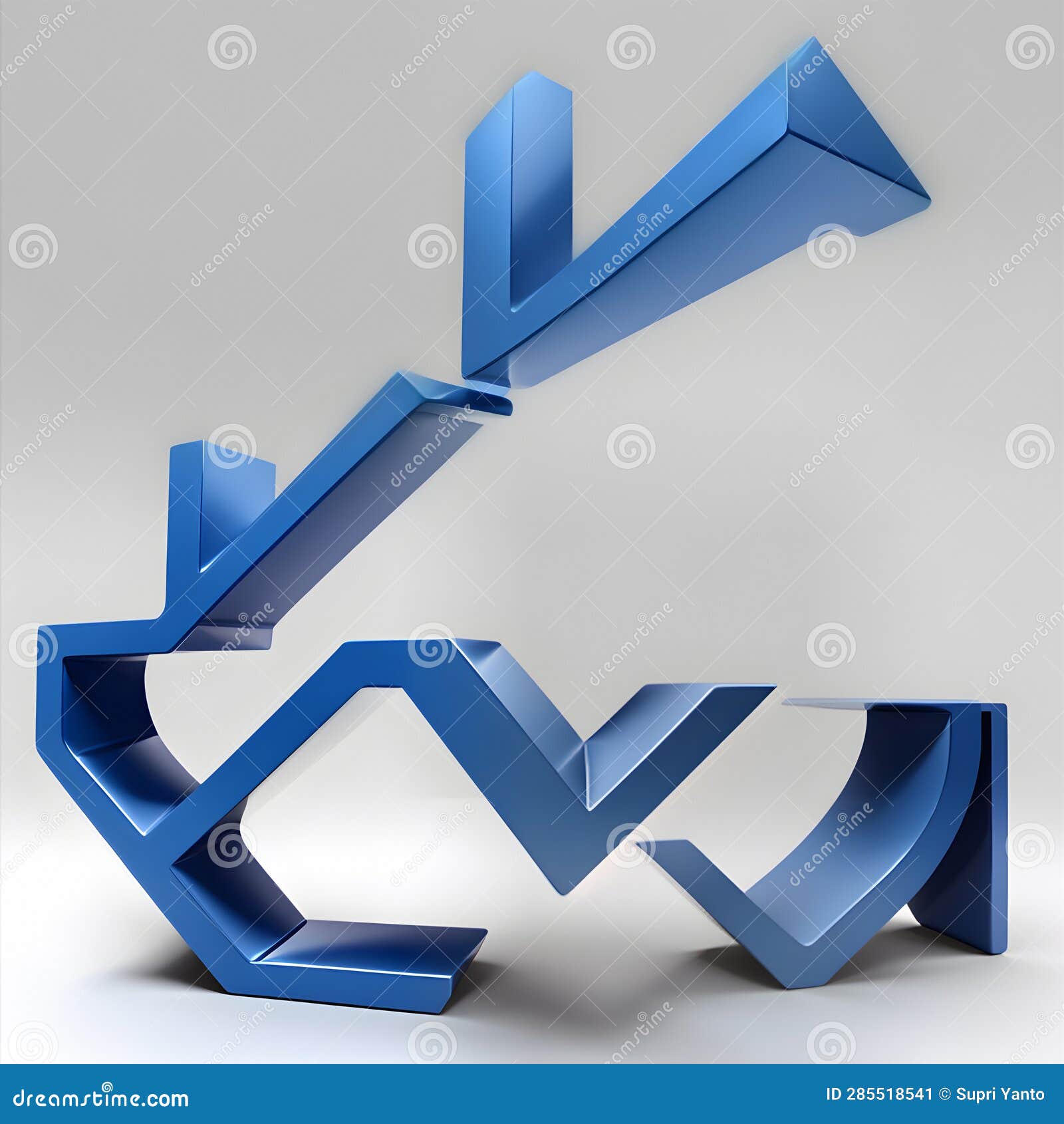 3D Creative Shape Symbol Blue Color for Logo Stock Illustration ...