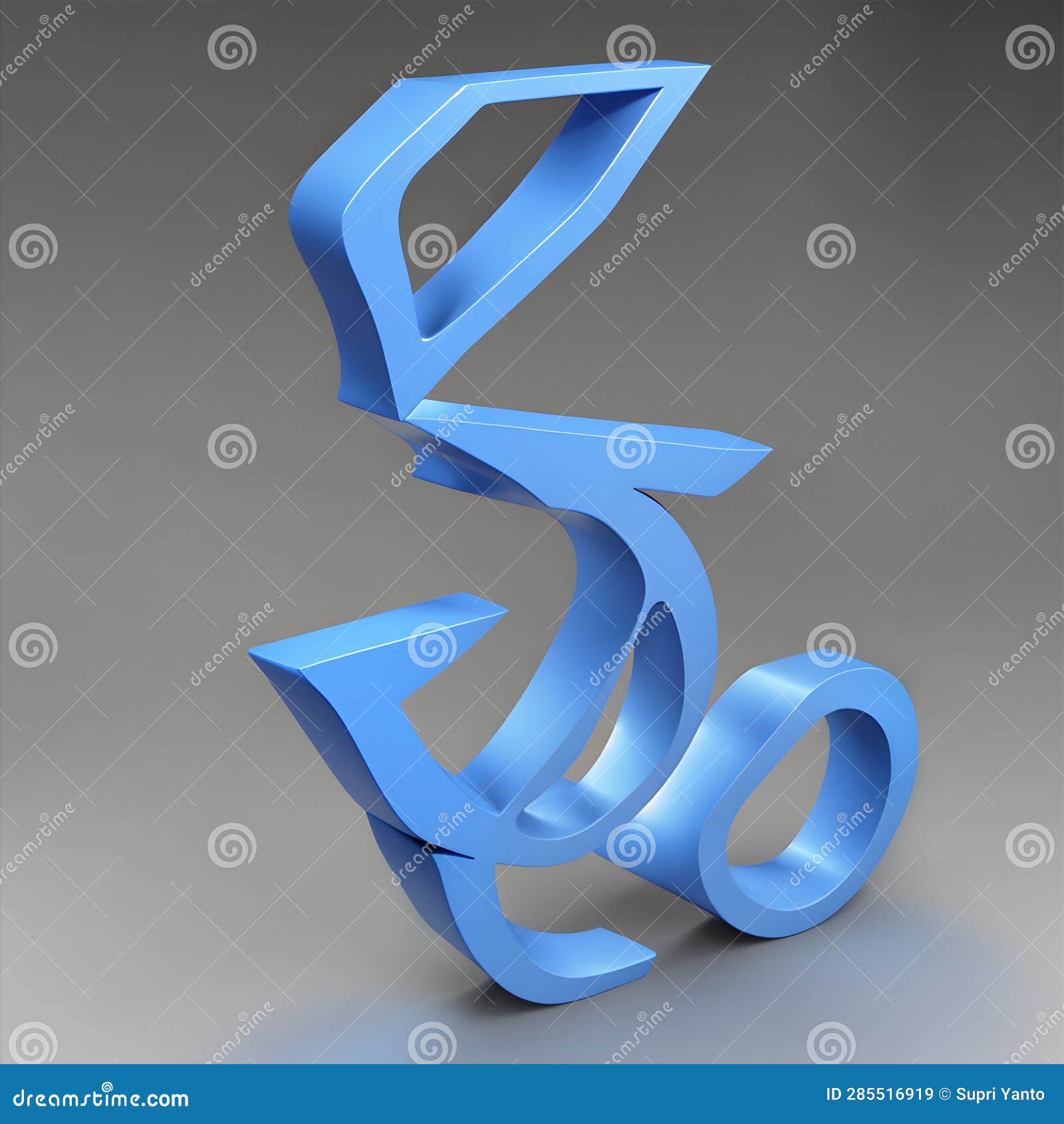 3D Creative Shape Symbol Blue Color for Logo Stock Illustration ...