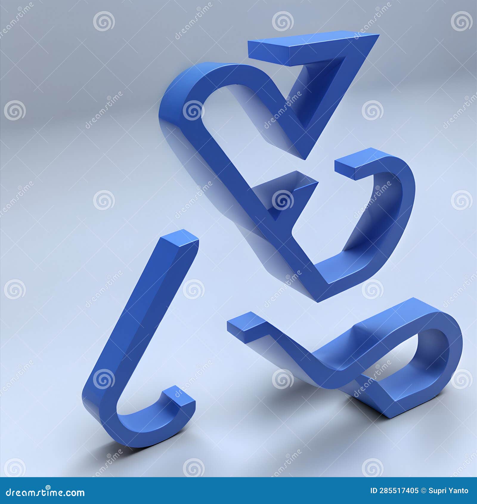 3D Creative Shape Symbol Blue Color for Logo Stock Illustration ...