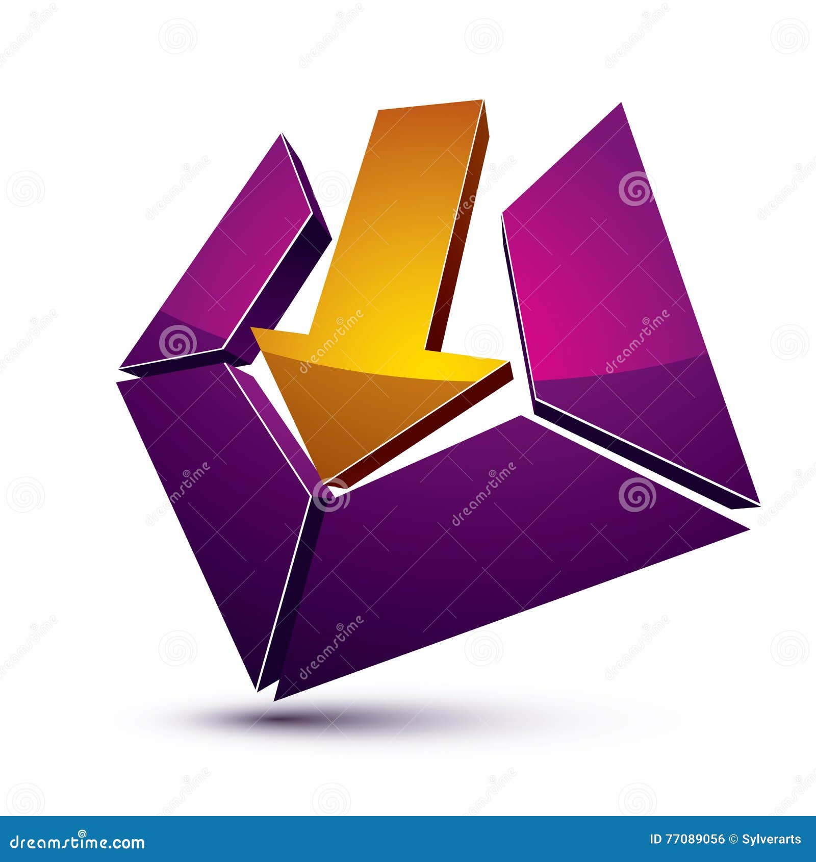 3d Creative Symbol with Arrow Aiming at Target. Business Objective ...