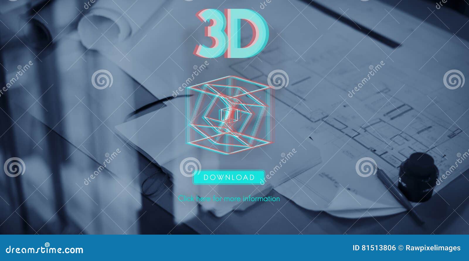 3D Creativity Illusion Graphic Futuristic Concept Stock Photo - Image ...