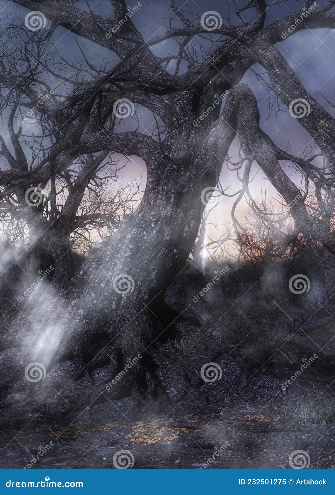 Abstract Creepy Background In Blue Colors Royalty-Free Stock ...