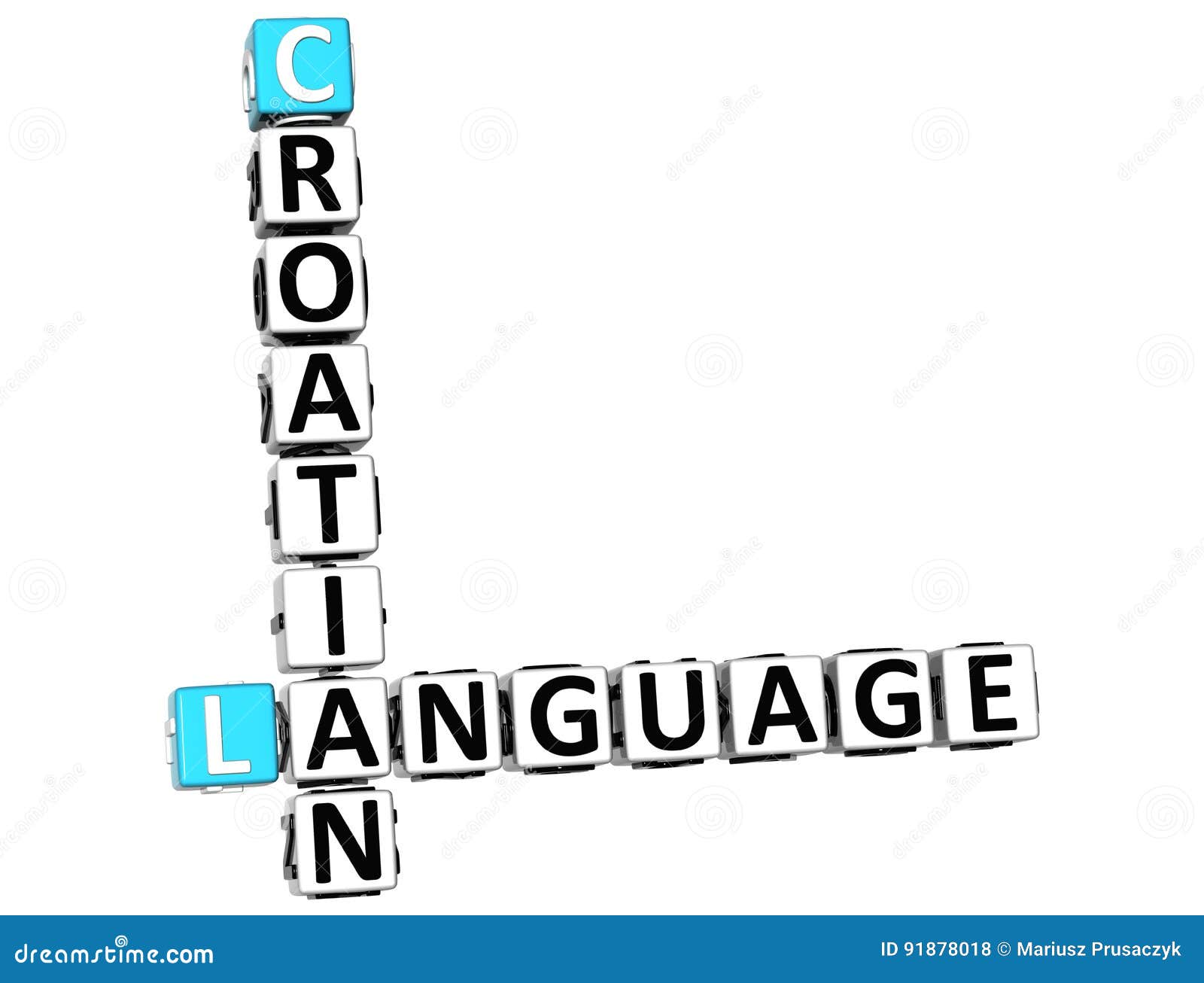 3D Croatian Language Crossword Stock Illustration - Illustration of ...