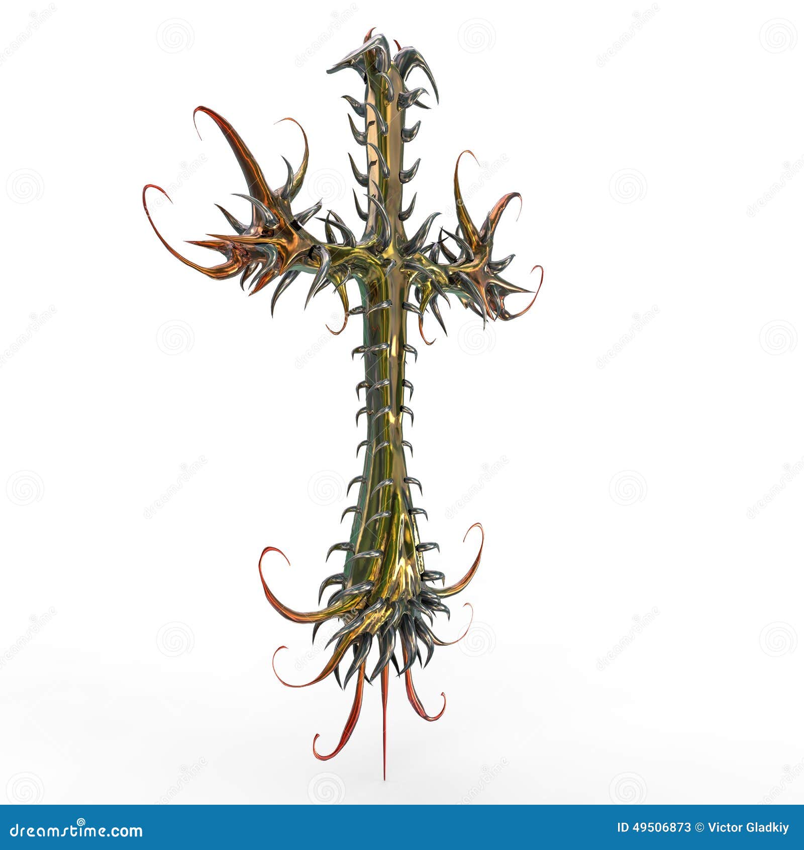 3d cross stock illustration. Illustration of christian - 49506873