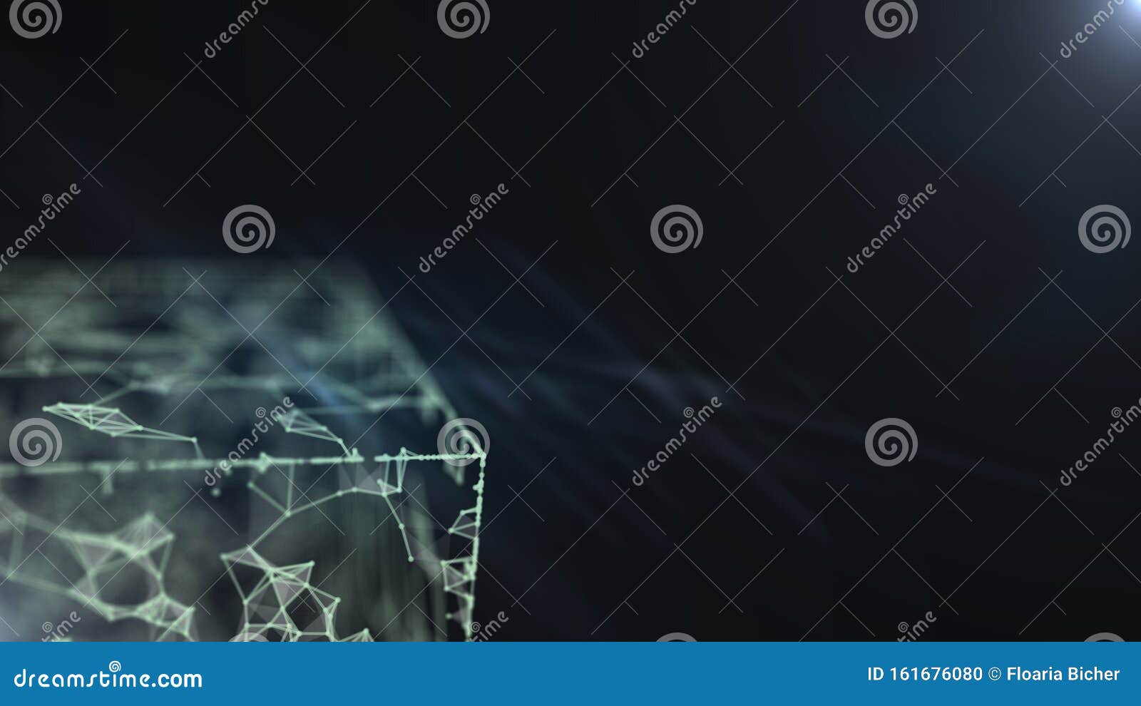 3d Cube With Binary Code Network Abstract Image Stock Illustration