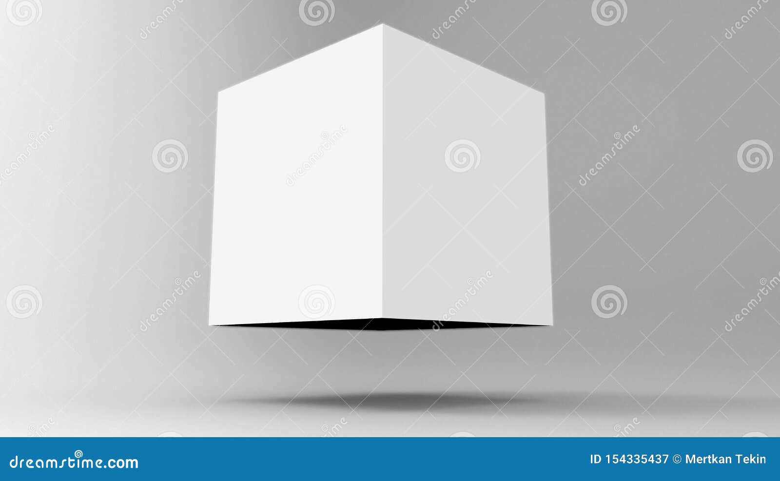3d Cube Box Render on Isolated Background for Product Package Design ...