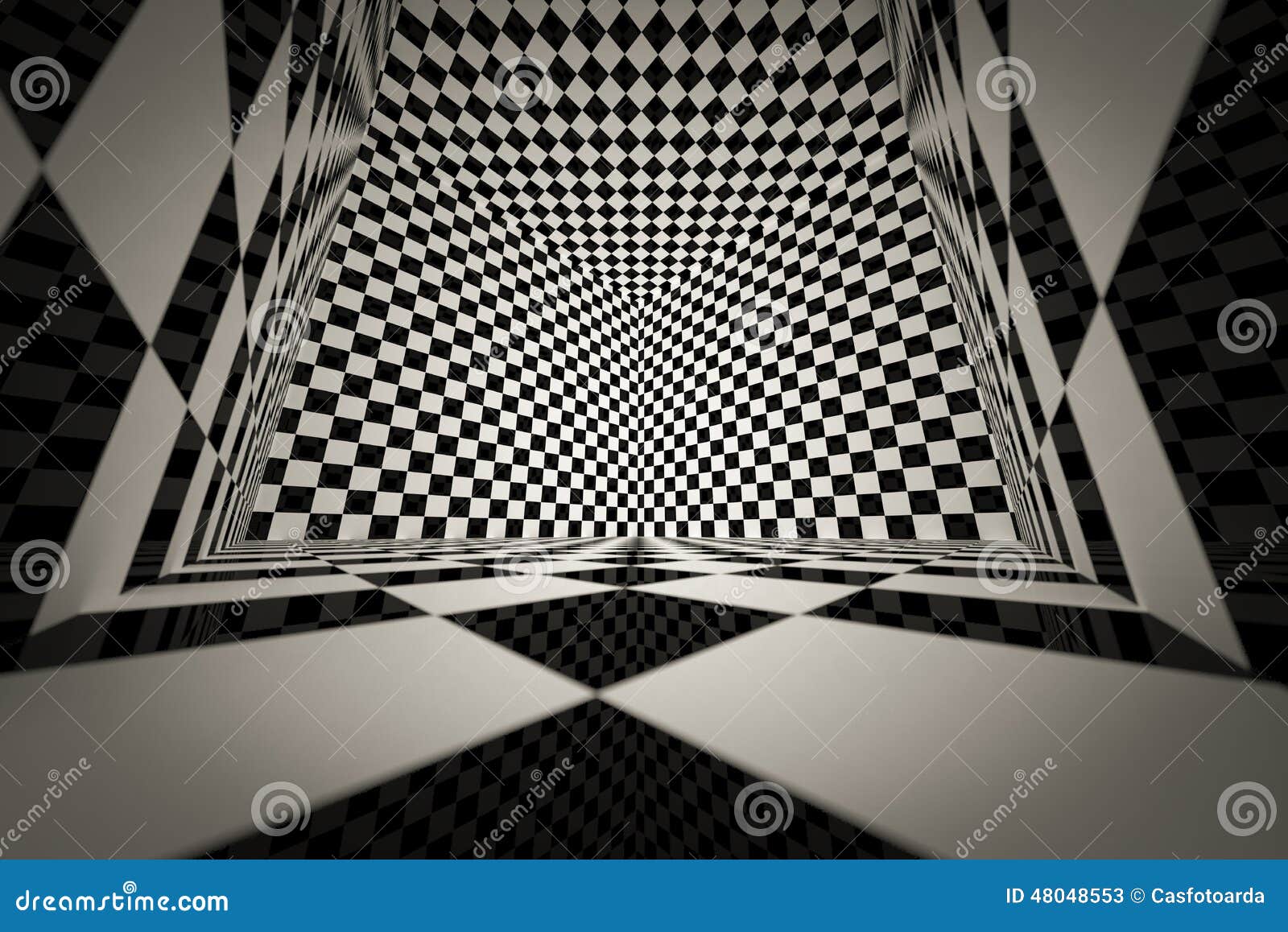 3d Cube Checkered Room Royalty-Free Stock Photography | CartoonDealer ...