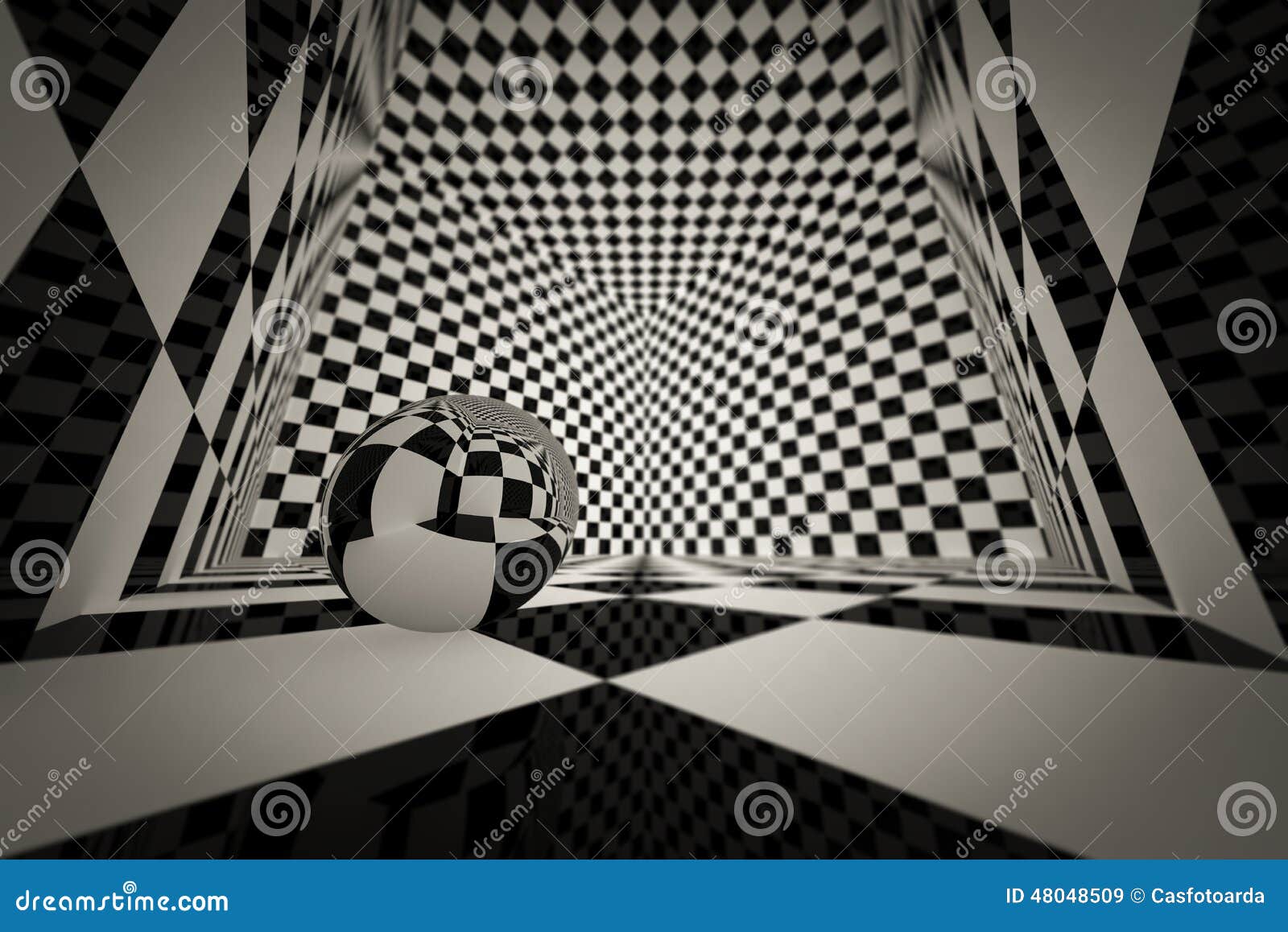 3d Cube Checkered Room Royalty-Free Stock Photography | CartoonDealer ...