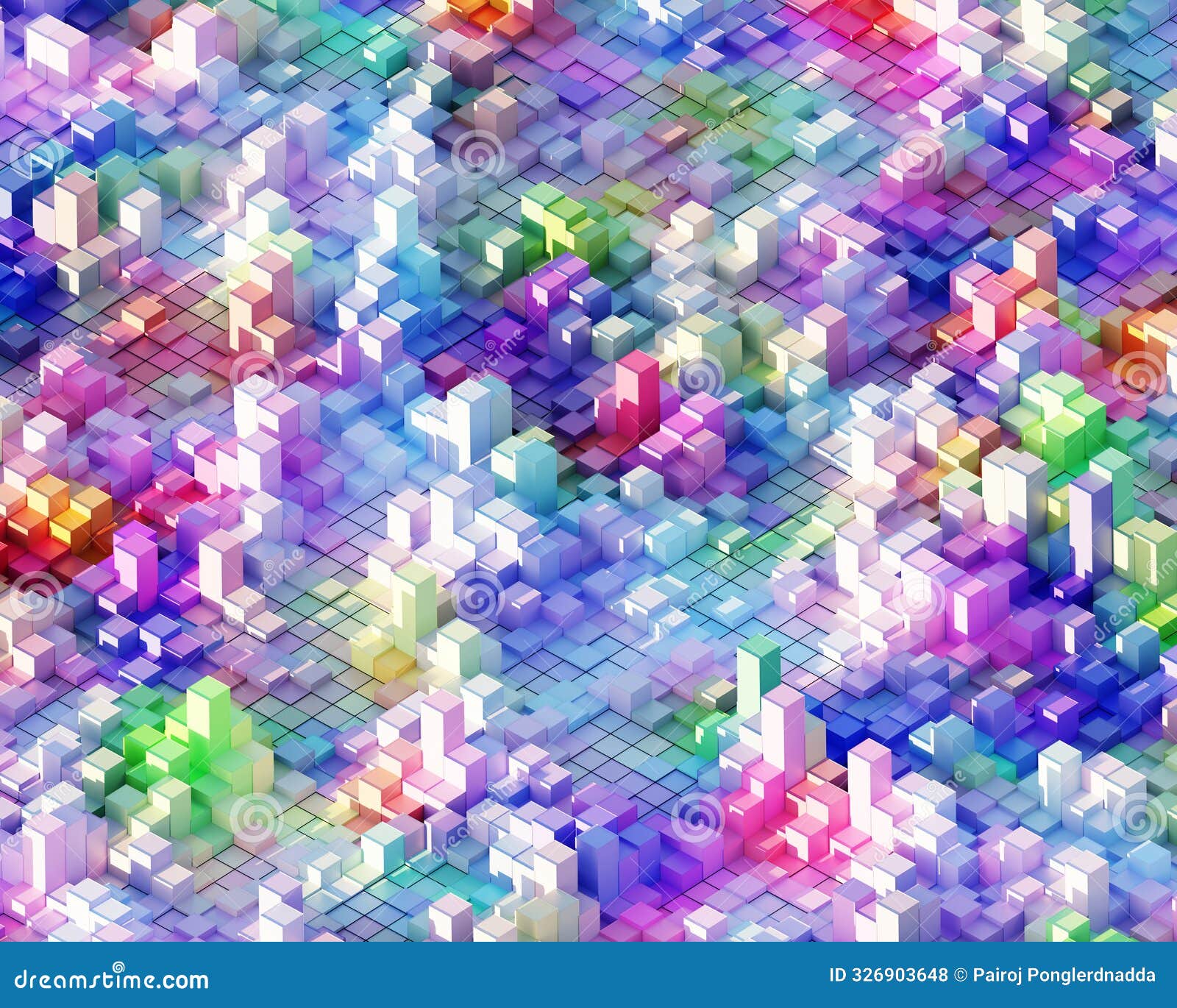 3D Cube Columns stock illustration. Illustration of fantasy - 326903648