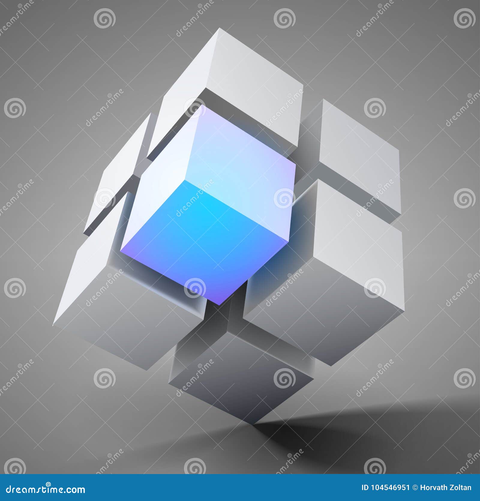 3D Cube Design stock vector. Illustration of design - 104546951