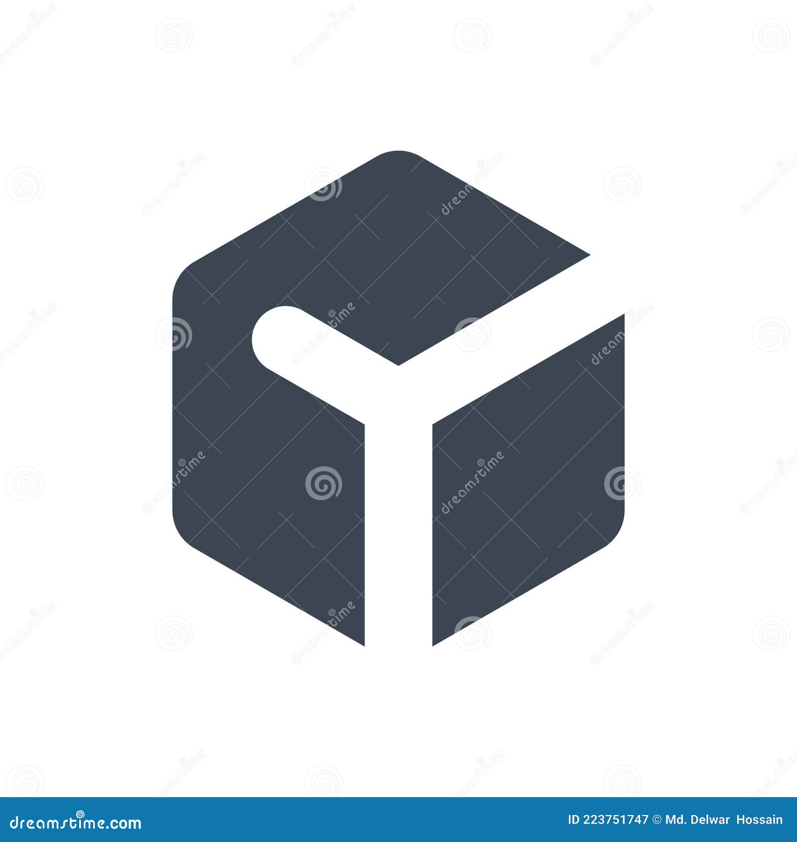 3d cube icon stock vector. Illustration of icon, right - 223751747