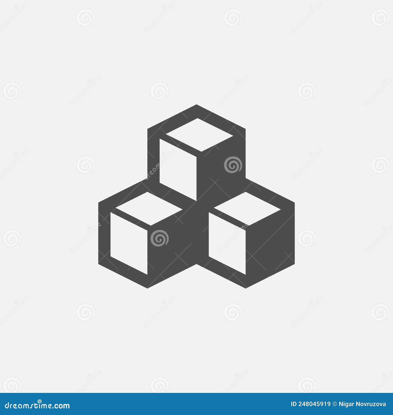 3d Cube Icon Vector. Isolated Cube Icon Vector Design Stock Vector ...