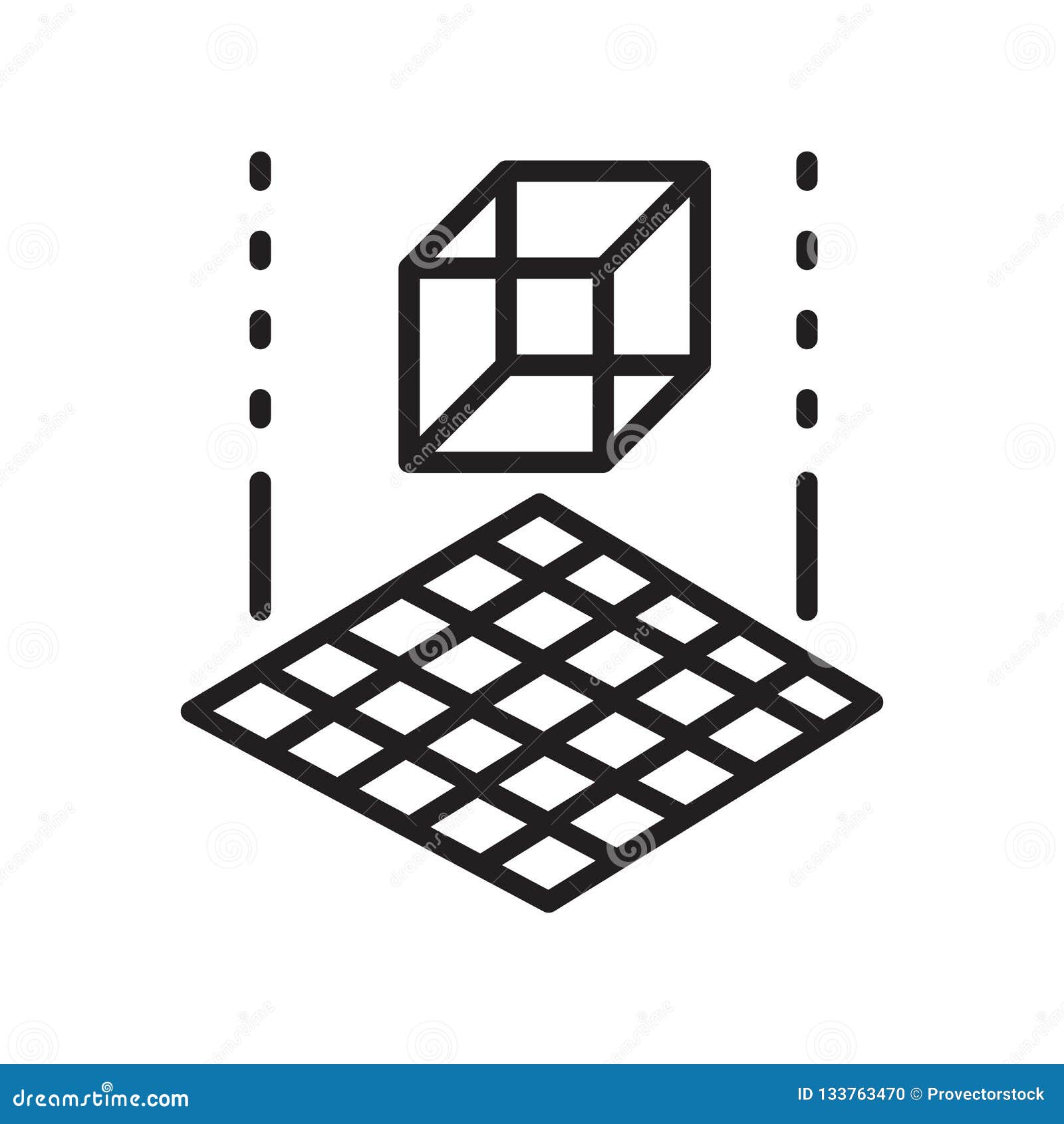 3d Cube Icon Vector Sign and Symbol Isolated on White Background Stock ...