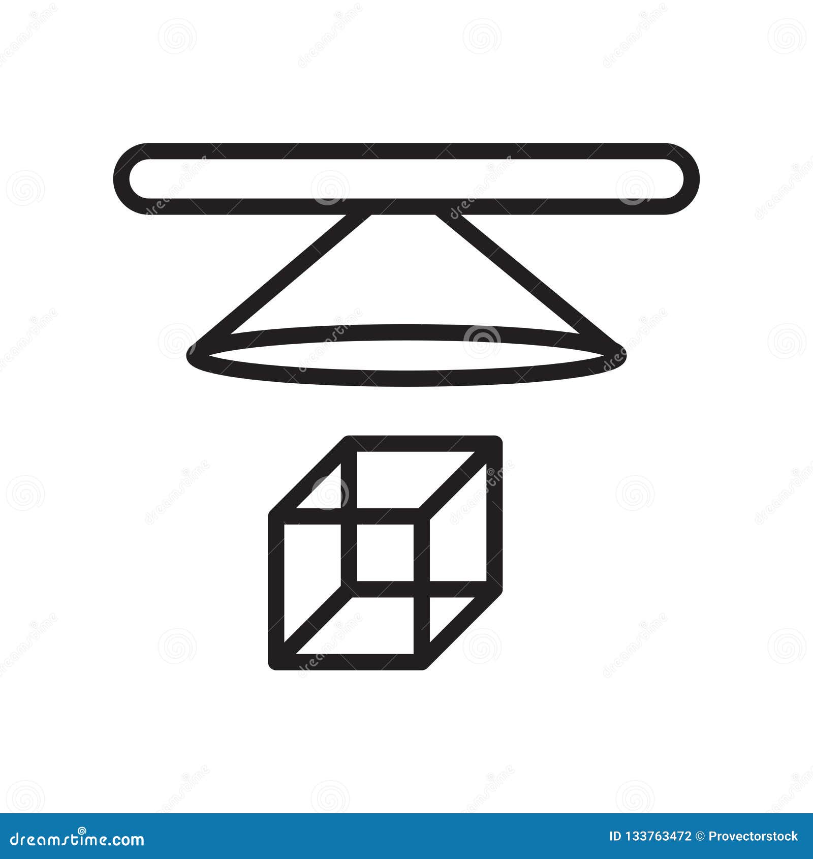 3d Cube Icon Vector Sign and Symbol Isolated on White Background Stock ...