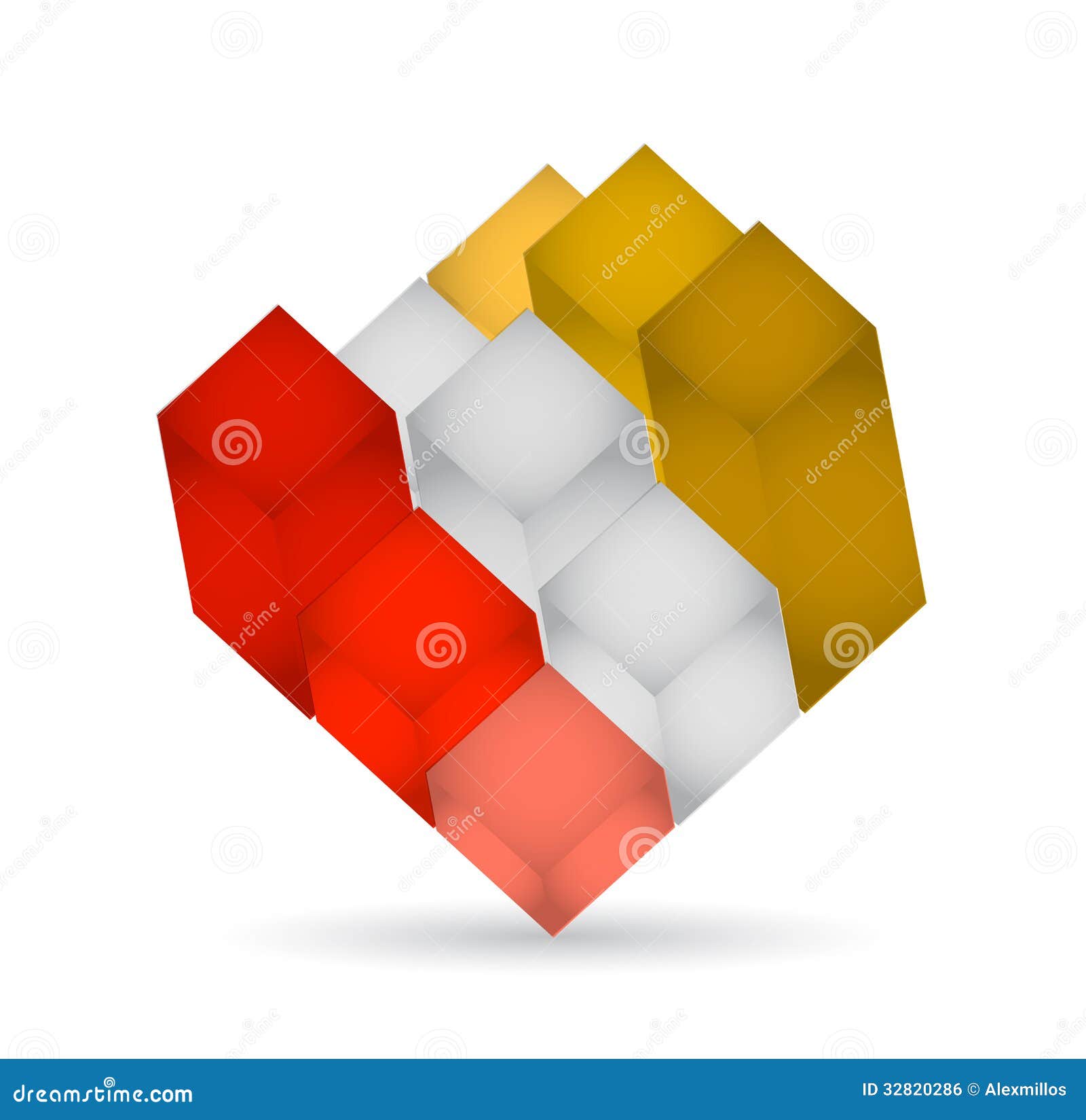 3d Cube Illustration Design Stock Illustration - Illustration of ...