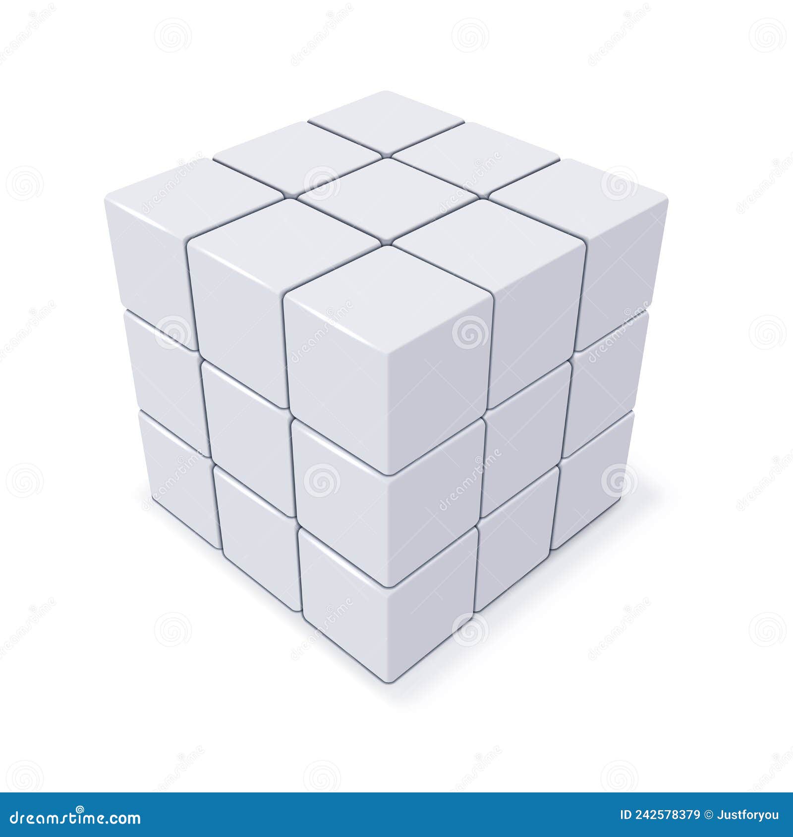 3d Cube Illustration Isolated on White Background Stock Vector ...