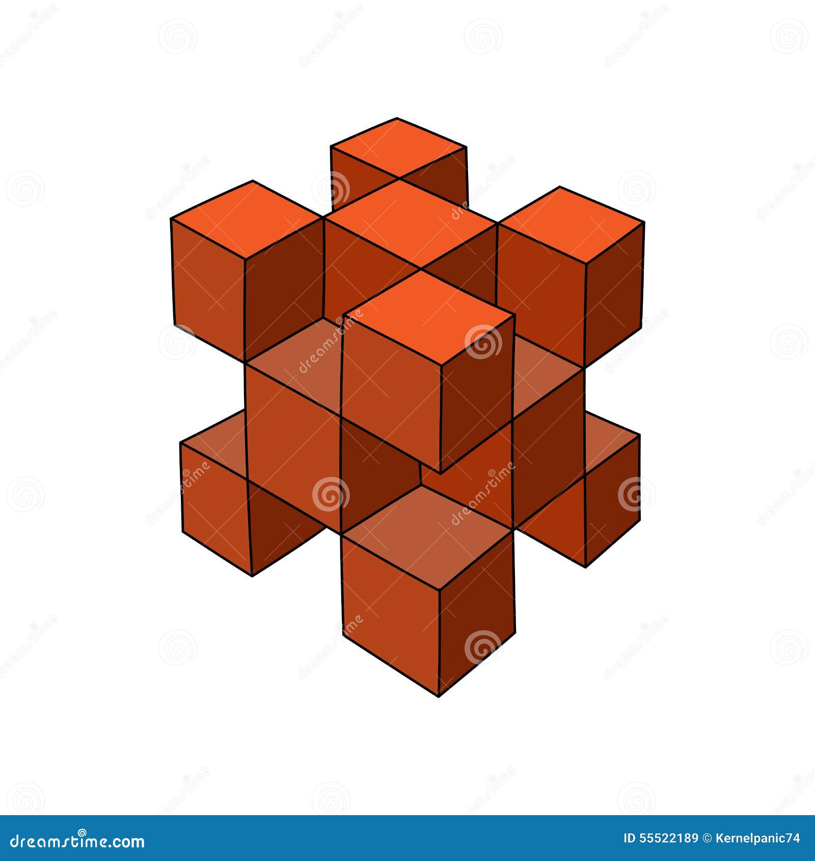 3d cube logo stock vector. Illustration of abstract, icon - 55522189