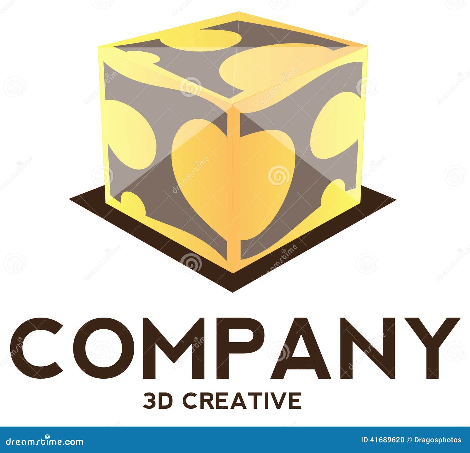 3D cube logo stock illustration. Illustration of company - 41689620